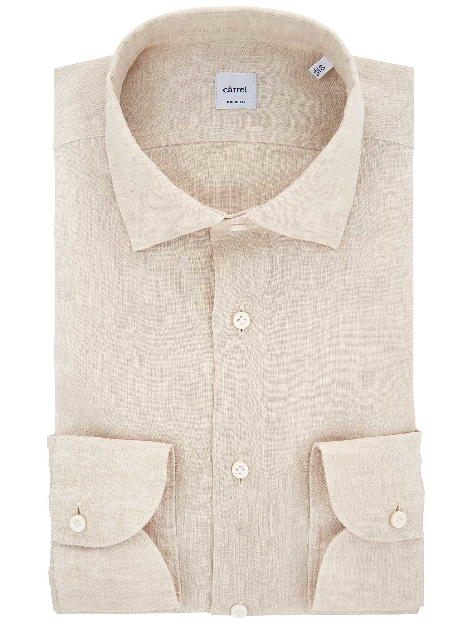 Solid color linen shirt for men - Càrrel