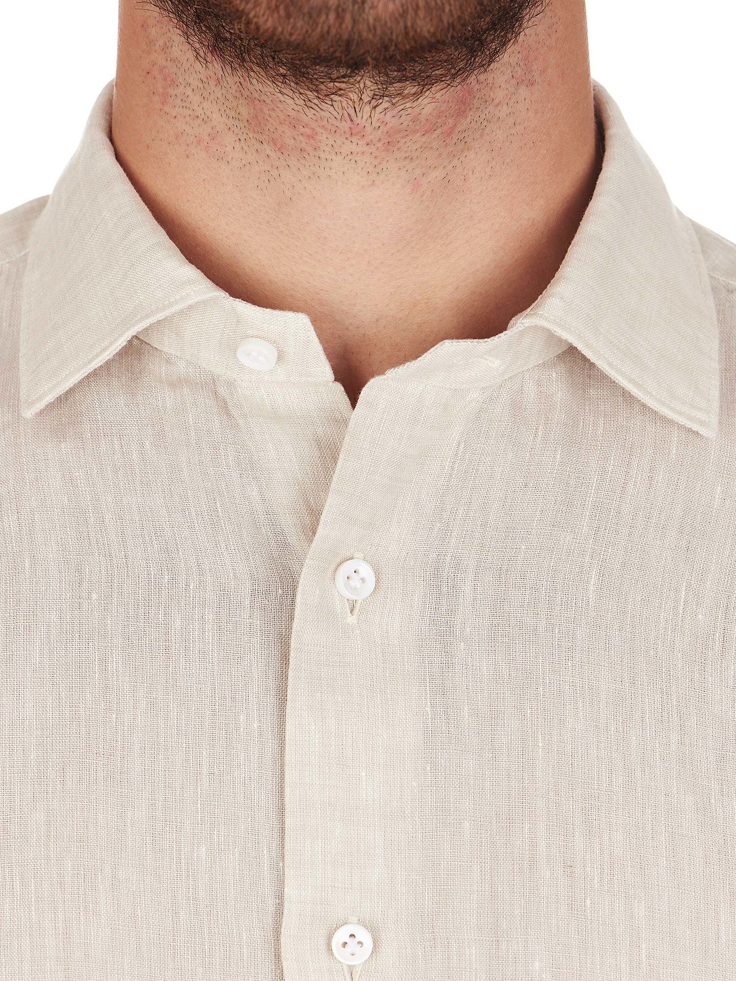 Solid color linen shirt for men - Càrrel