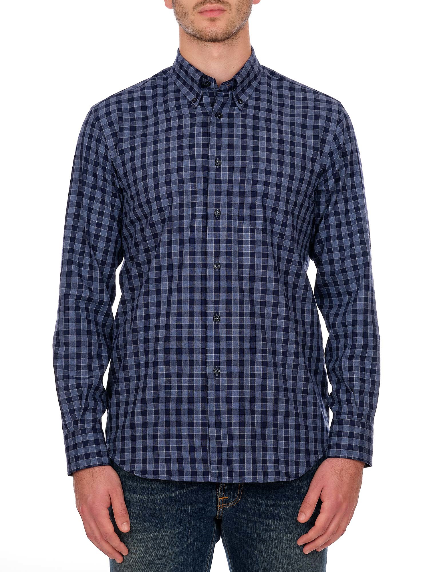 Blue Checked Flannel Shirt - Marcus