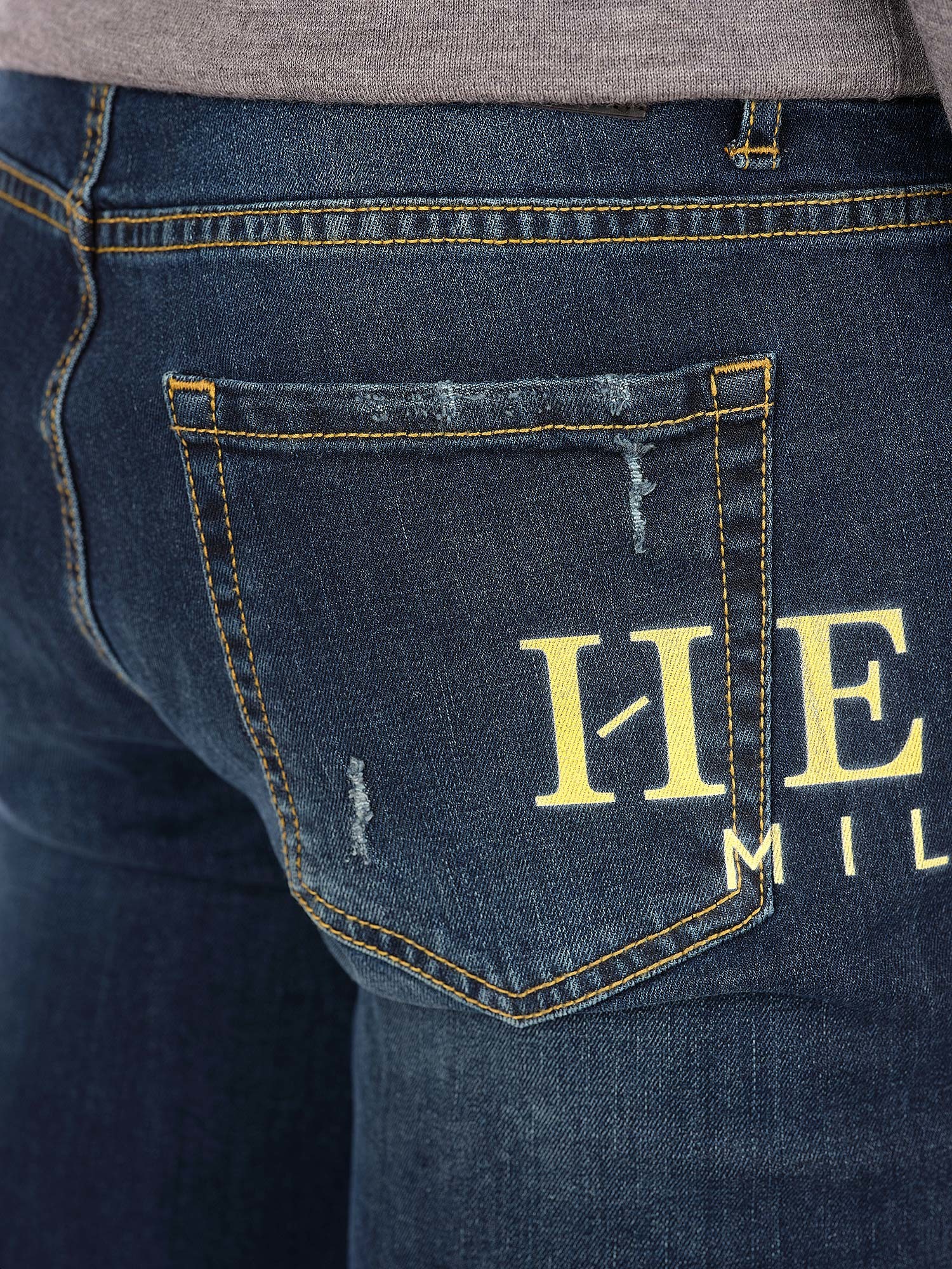 Drainpipe Blue Jeans Denim Stretch