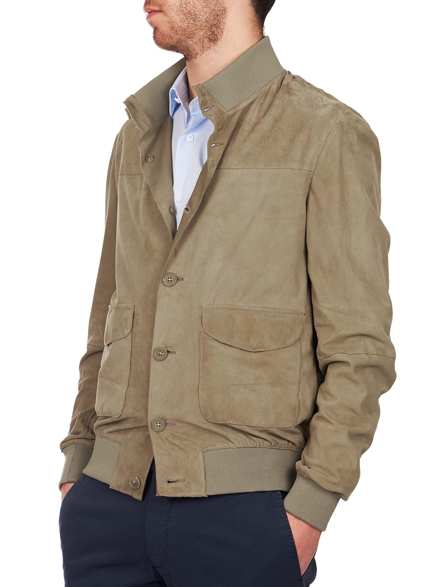 Andrea D'Amico - Sand-colored suede bomber