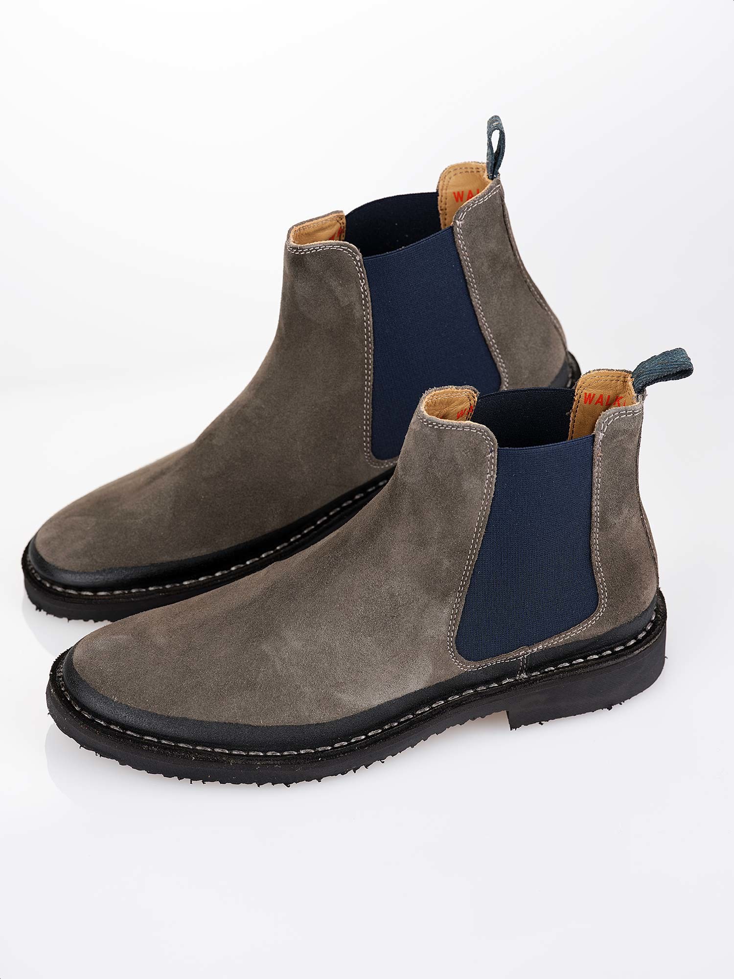 Bottine Chelsea en daim gris pour homme - Wally Walker