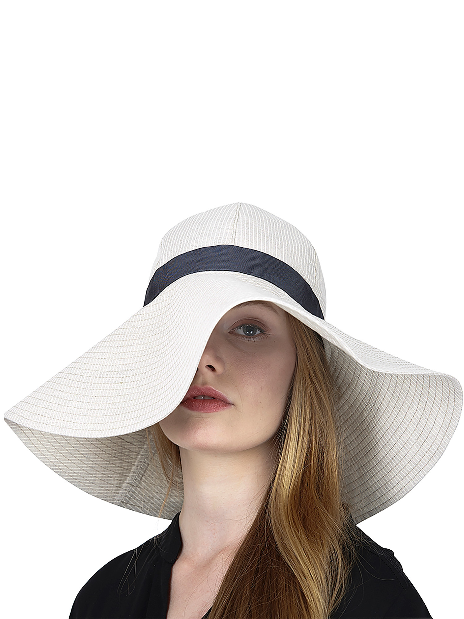 Weißen Hut mit breiter Krempe Frauen Doria 1905