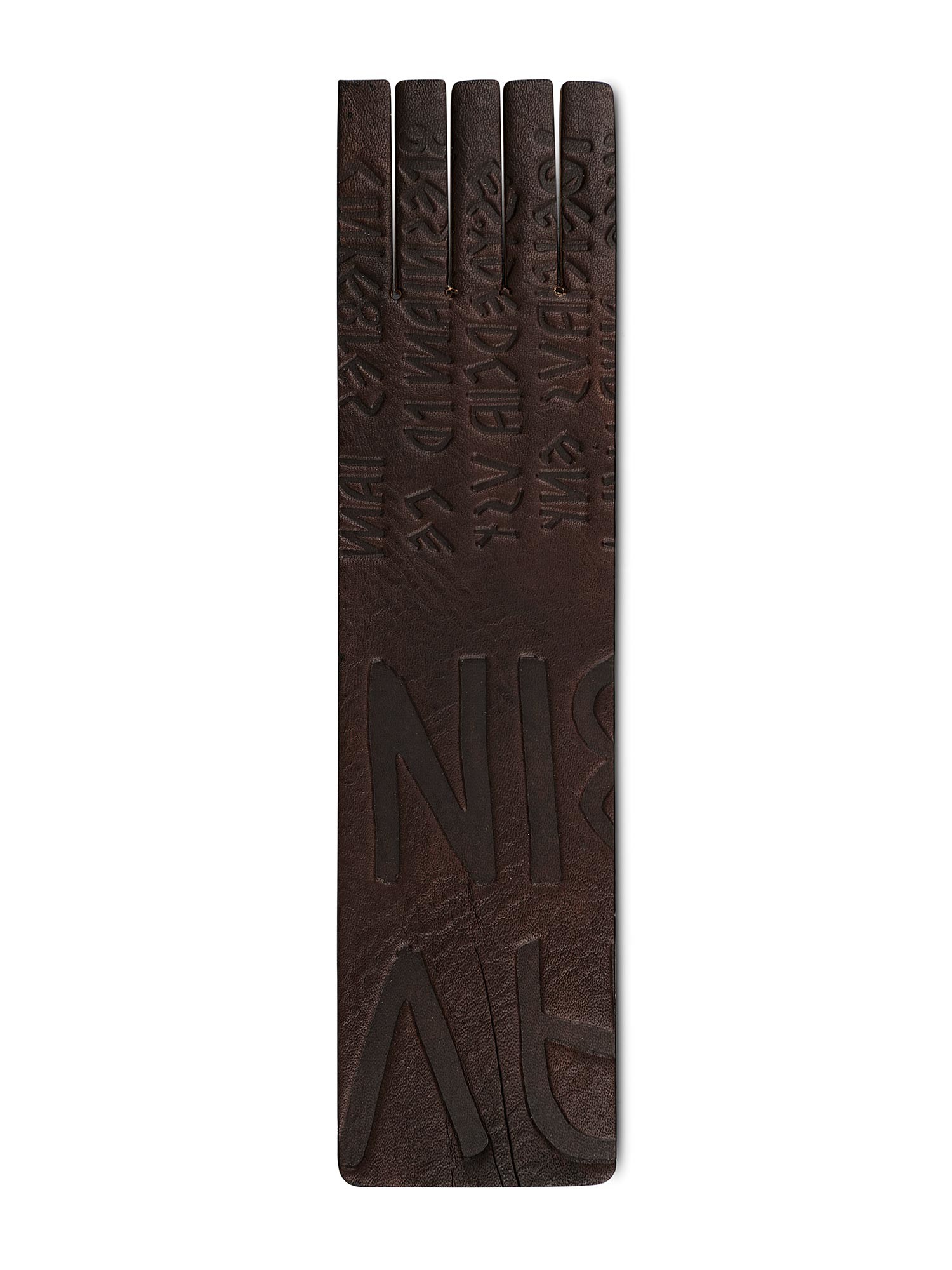Brown Bookmark in Genuine Leather