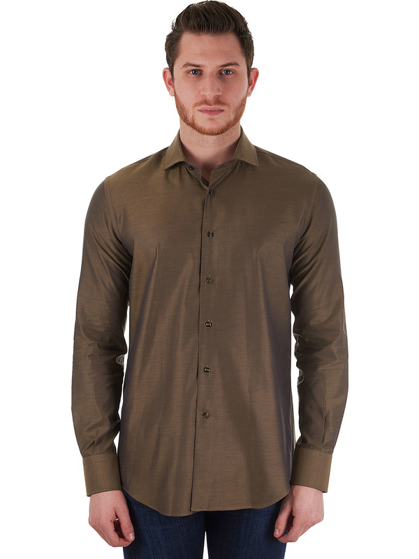 Glam Bronze Shirt for men made in Italy - Delsiena