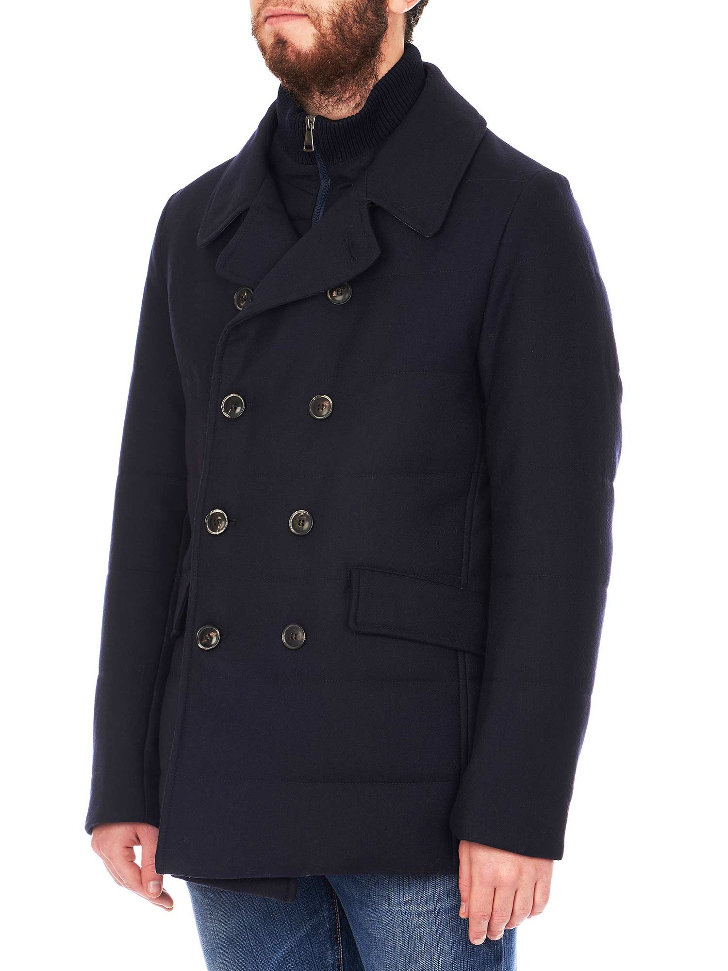 A.G. & FROG - Caban blu in pura lana vergine