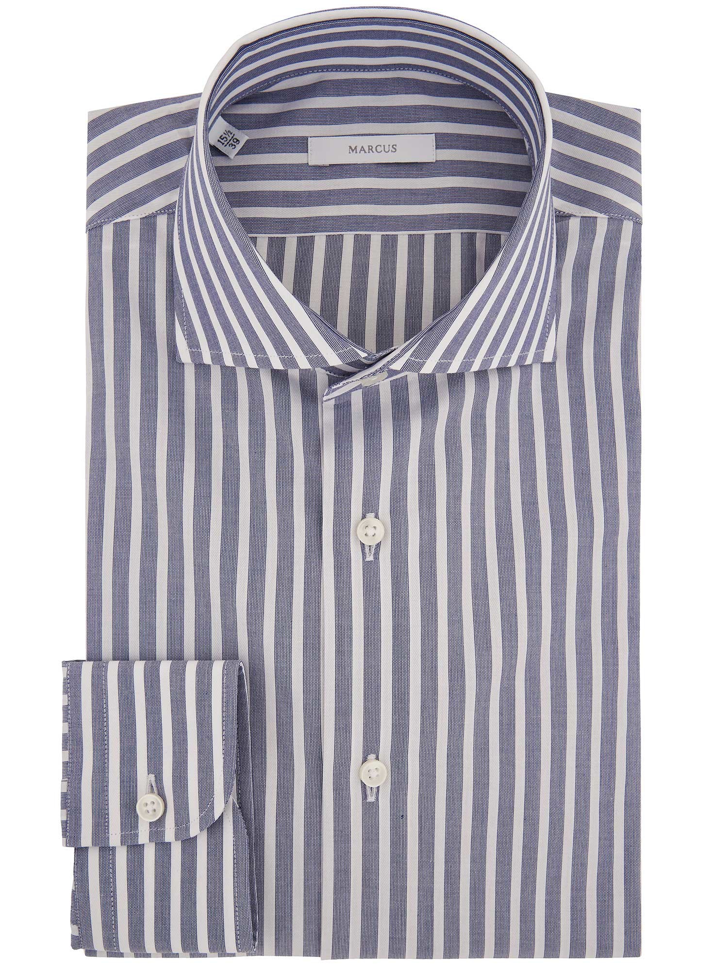 Camicia a righe blu e bianca di cotone - Marcus