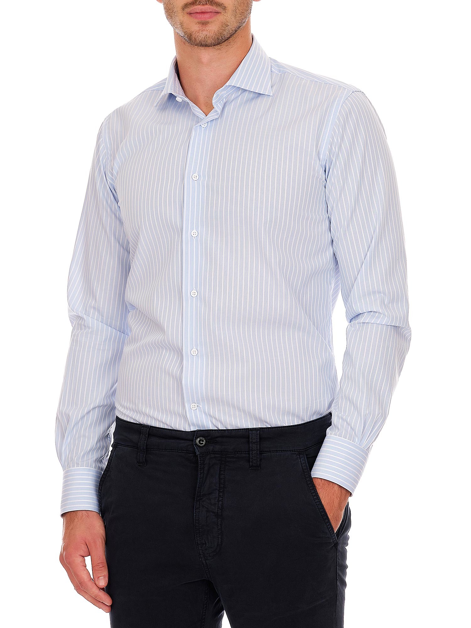 Camicia no stiro celeste - Del Siena