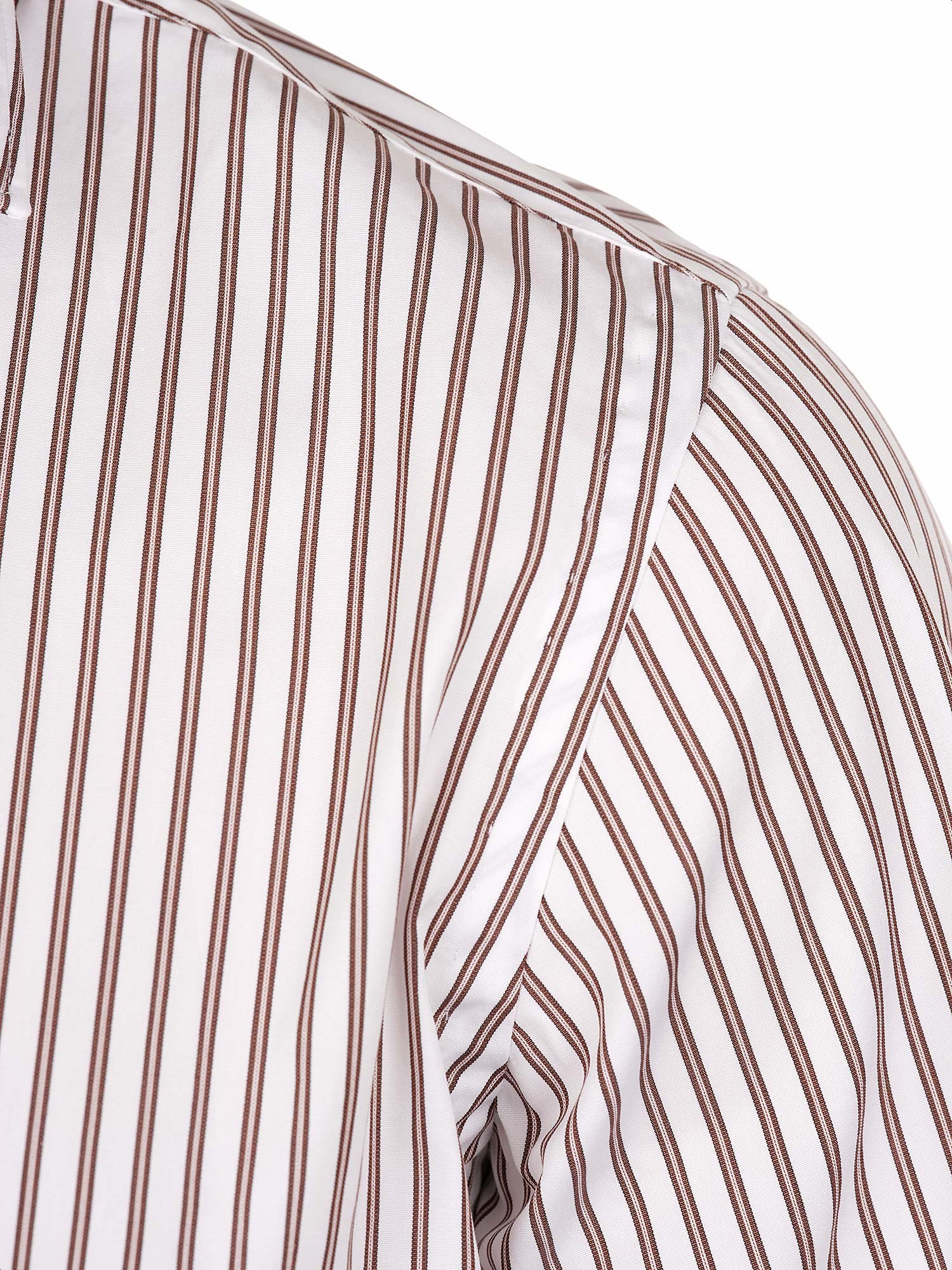 Càrrel - Camicia Casual a Righe Marroni