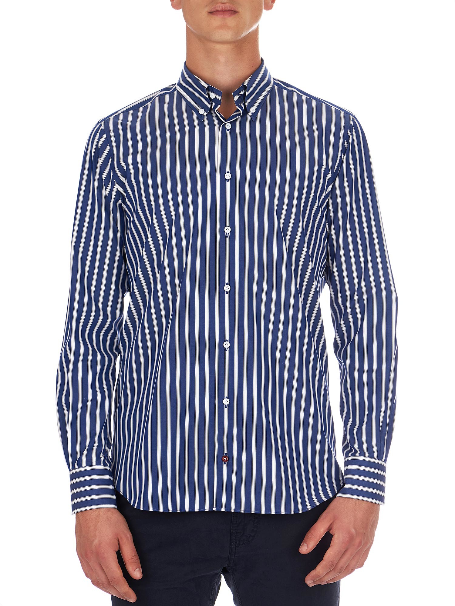 Camicia classica da uomo a righe blu - Càrrel