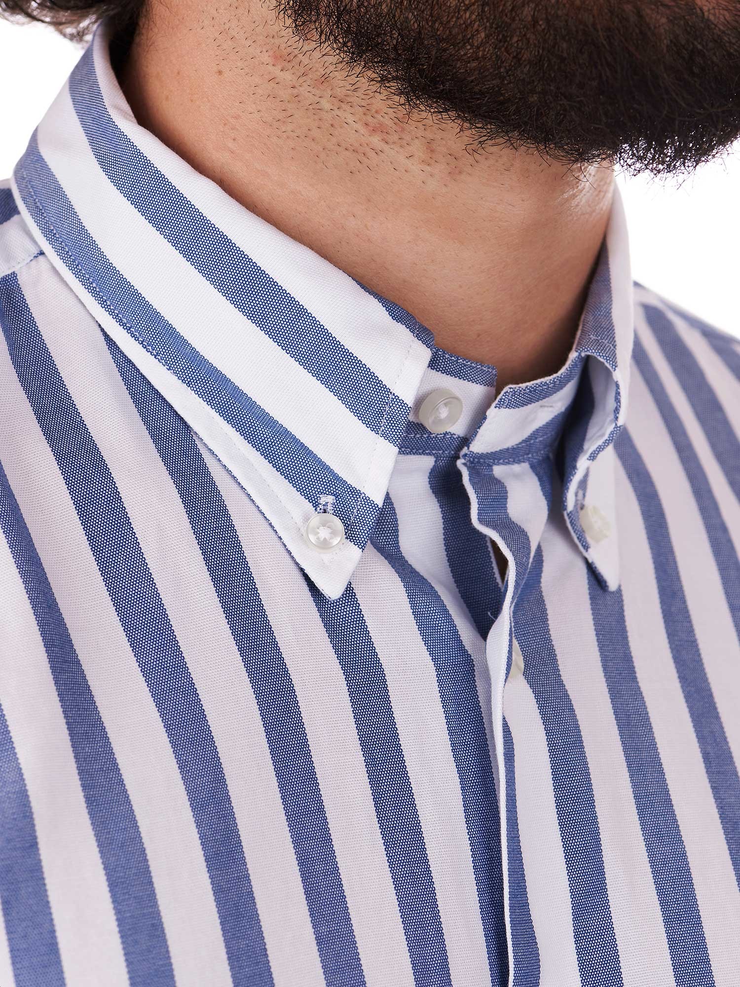 Camicia Marcus a righe grandi trattamento lavato