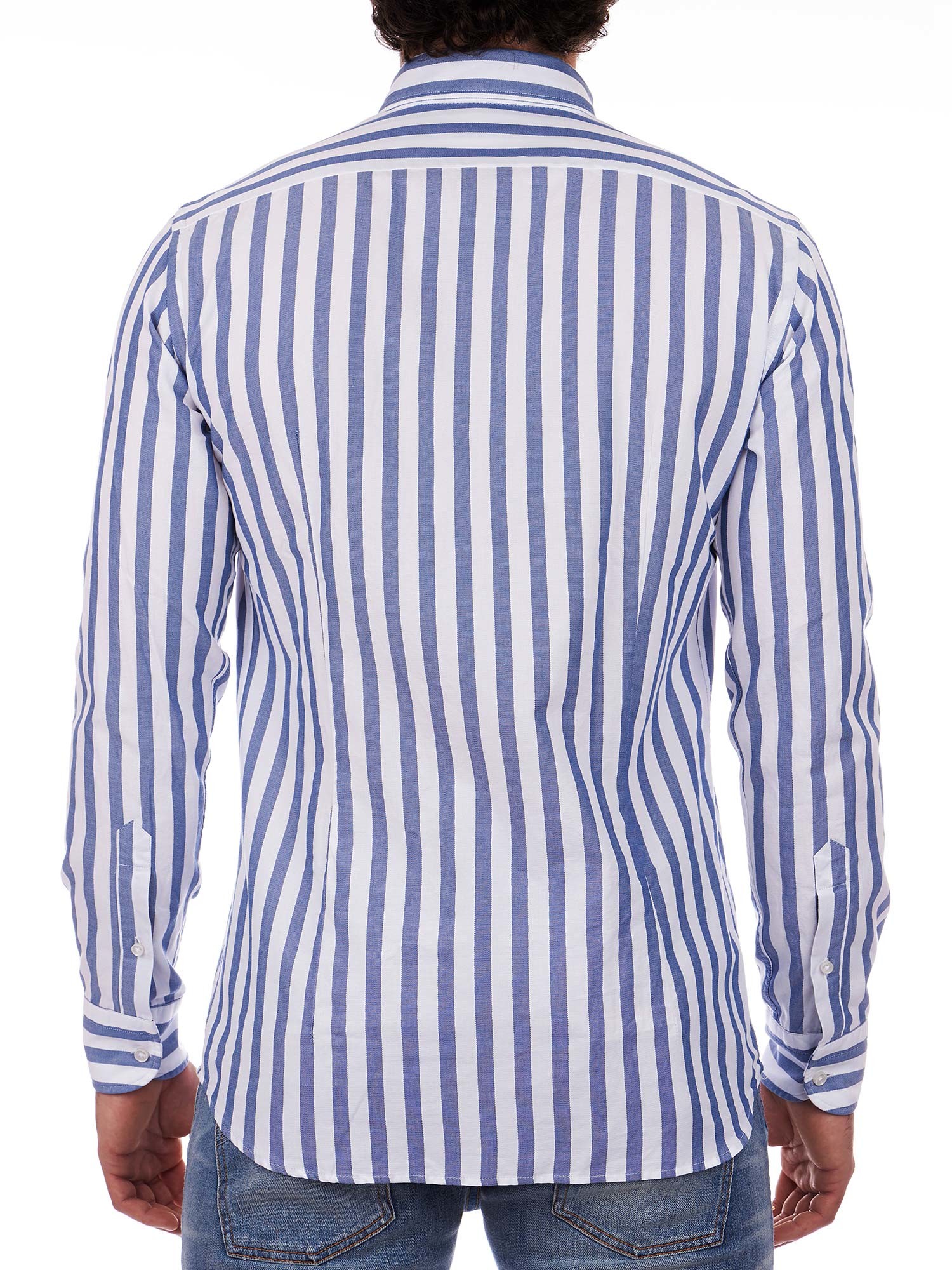 Camicia Marcus a righe grandi trattamento lavato