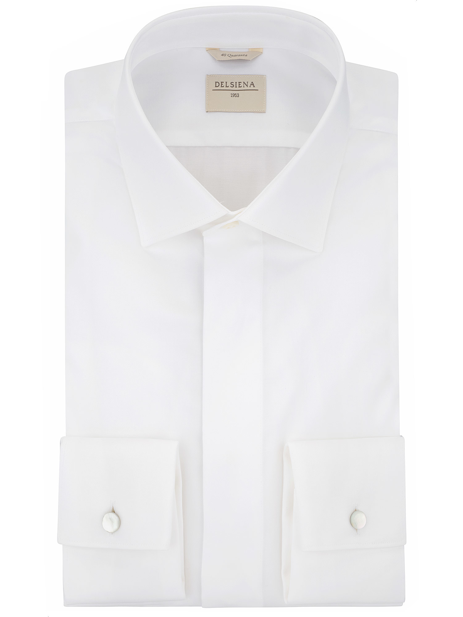 Camicia cerimonia con gemelli madreperla inclusi