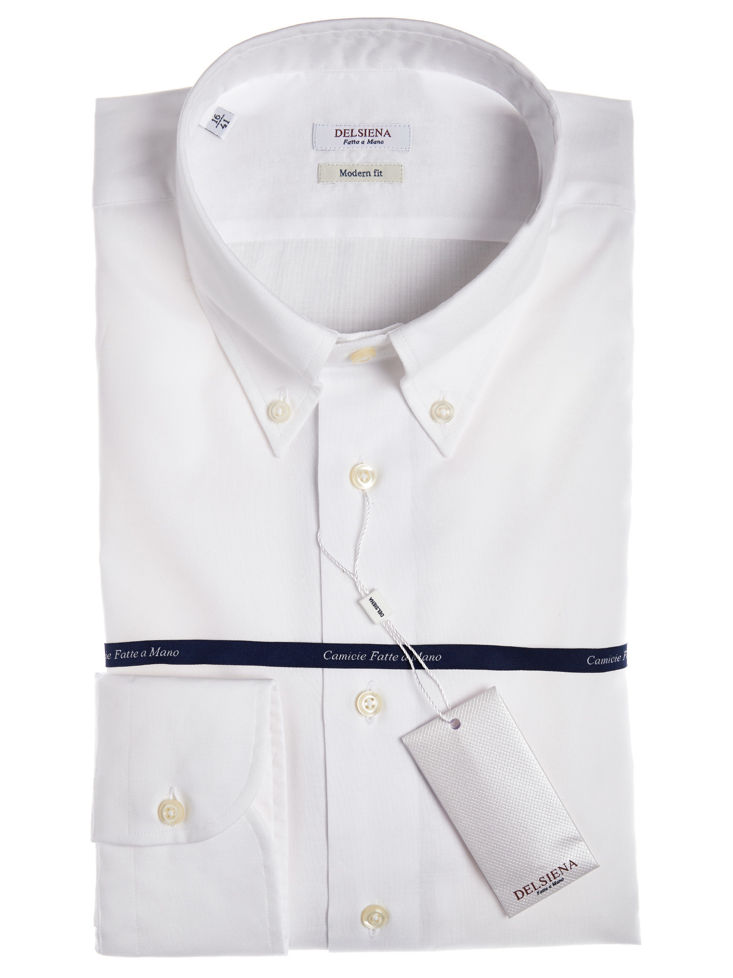 Camicia Del Siena da Uomo in Cotone Egiziano Collo Button Down