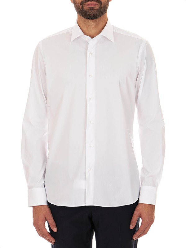 Camicia Stretch bianca Slim - Marcus