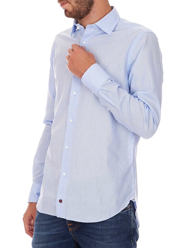 Camicia uomo colore celeste lavata - Càrrel