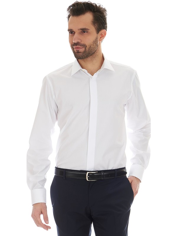 Camicia Càrrel cerimonia popeline collo italiano