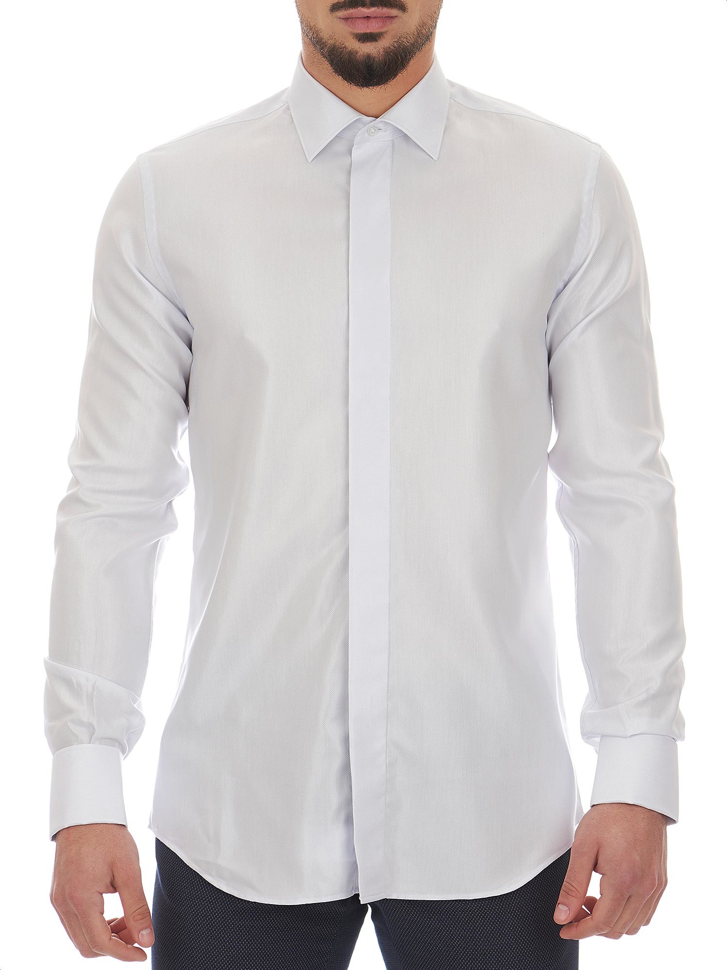 Del Siena - Camicia cerimonia grigio perla