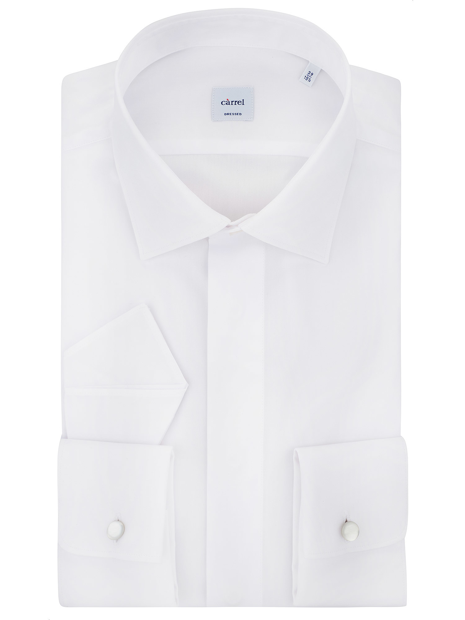 Camicia cerimonia Càrrel bianca con doppio polsino