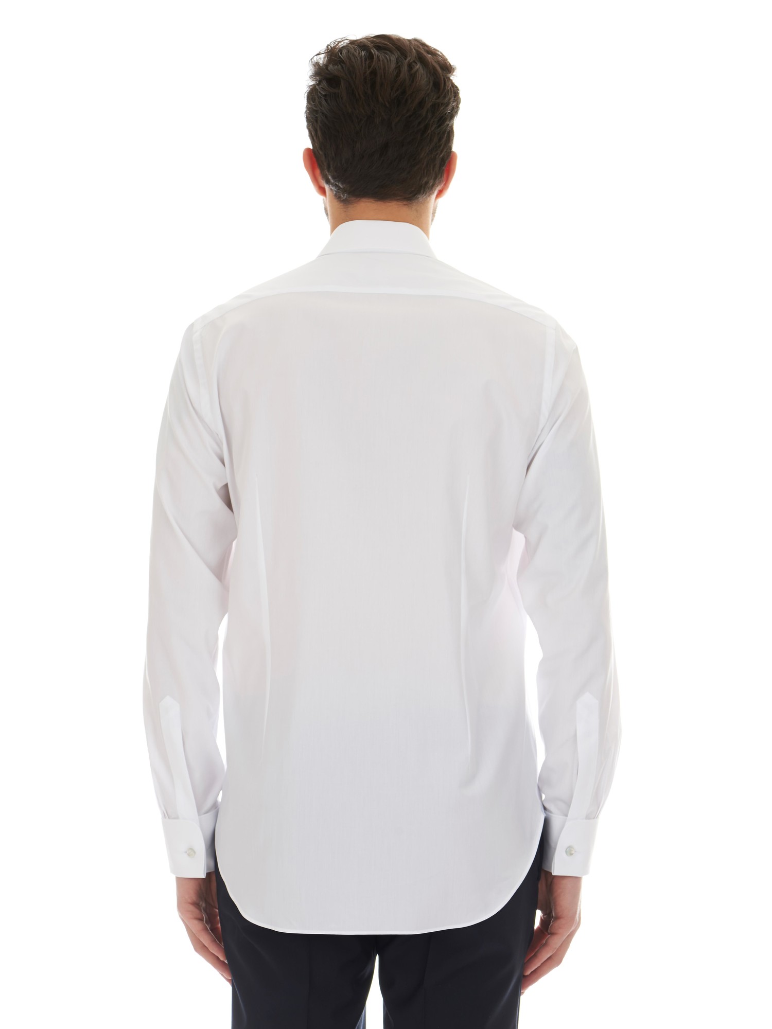 Camicia cerimonia Càrrel bianca con doppio polsino