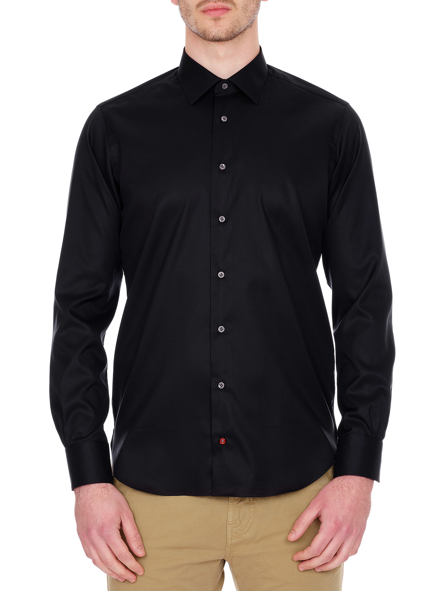 Camicia Nera Tessuto Twill - Càrrel