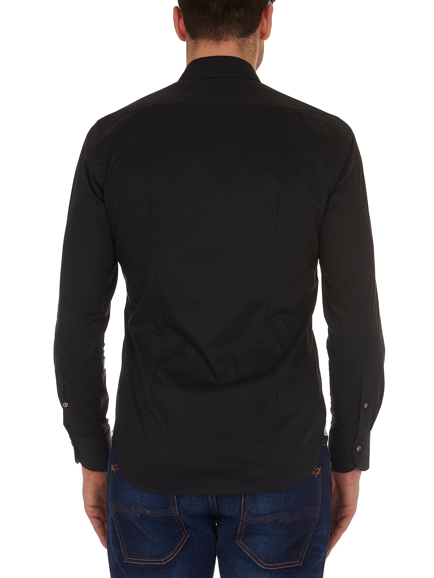 Càrrel - Camicia nera stretch e vestibilità slim