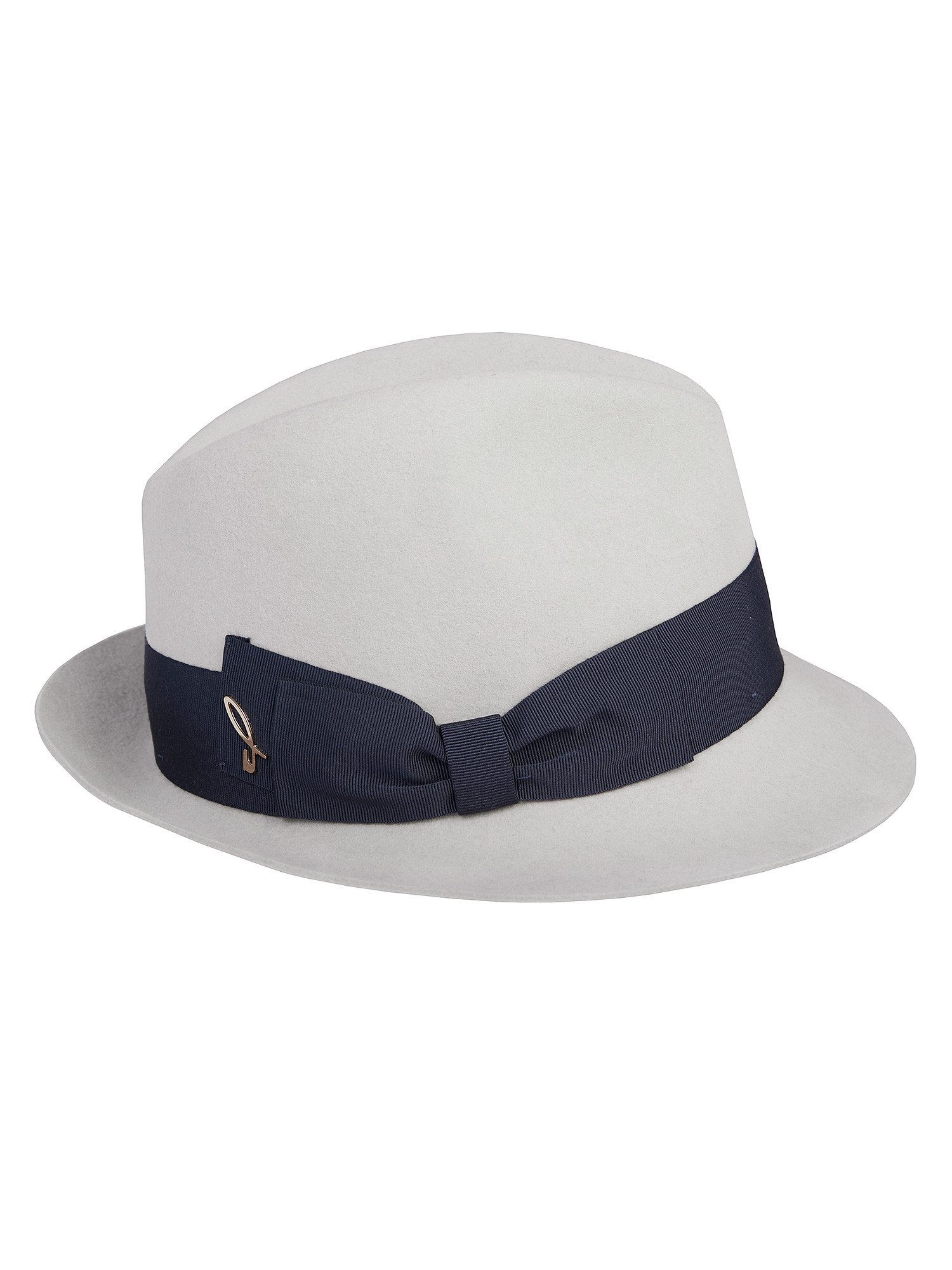 Cappello modello Trilby bianco 100% feltro