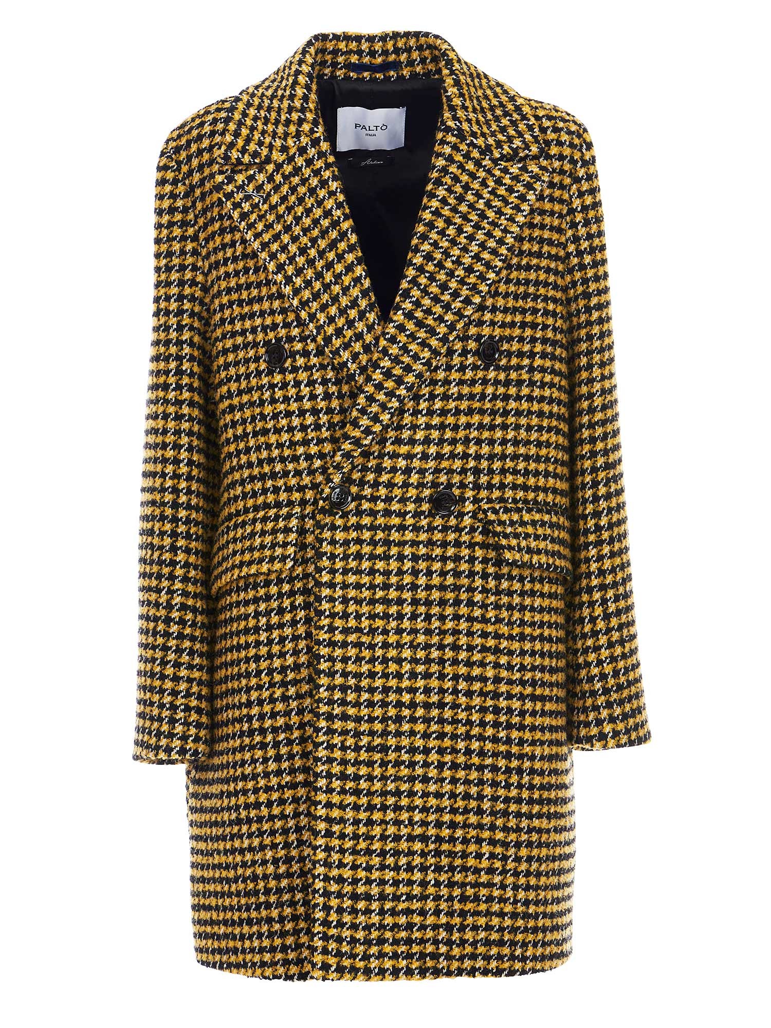 Paltò - Cappotto donna elegante giallo e nero