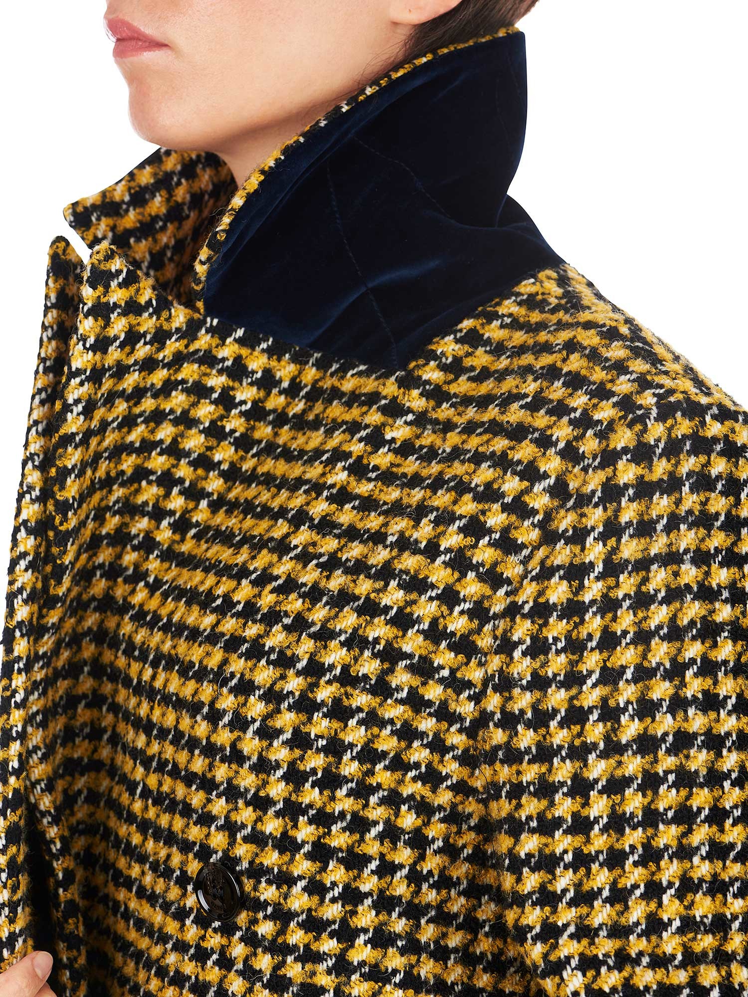 Paltò - Cappotto donna elegante giallo e nero