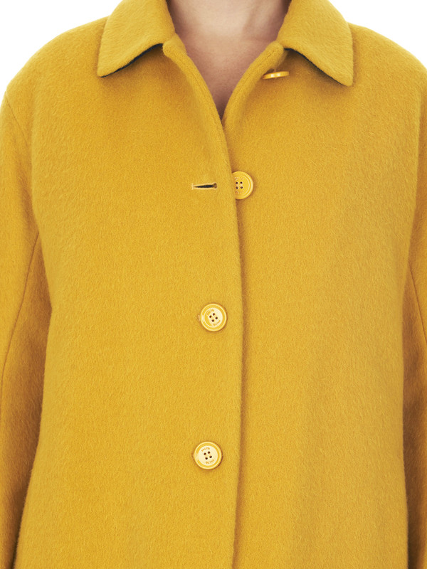 Paltò - Cappotto donna in lana e mohair giallo