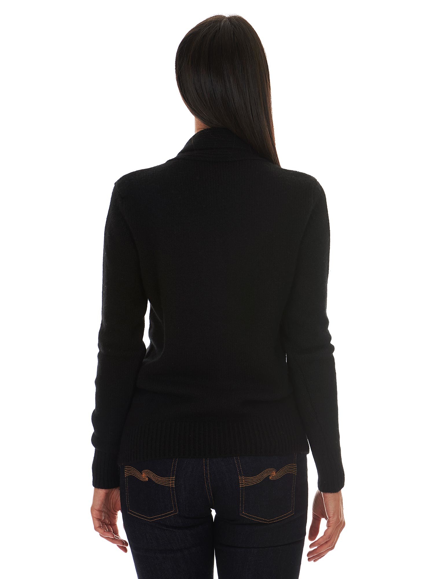 Cardigan "Il Borgo Cashmere", noir, à manches longues