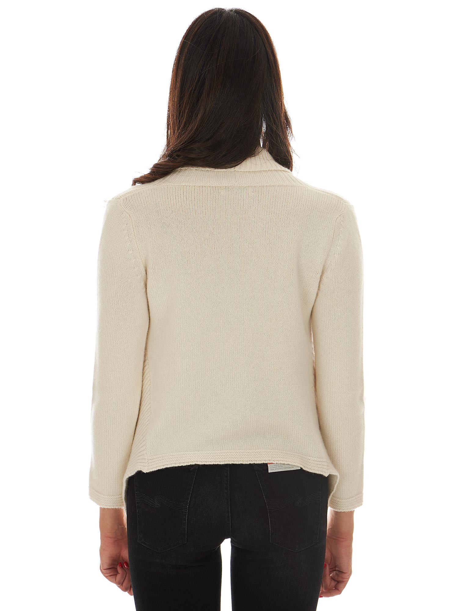 Pure cashmere white cardigan - Il Borgo Cashmere