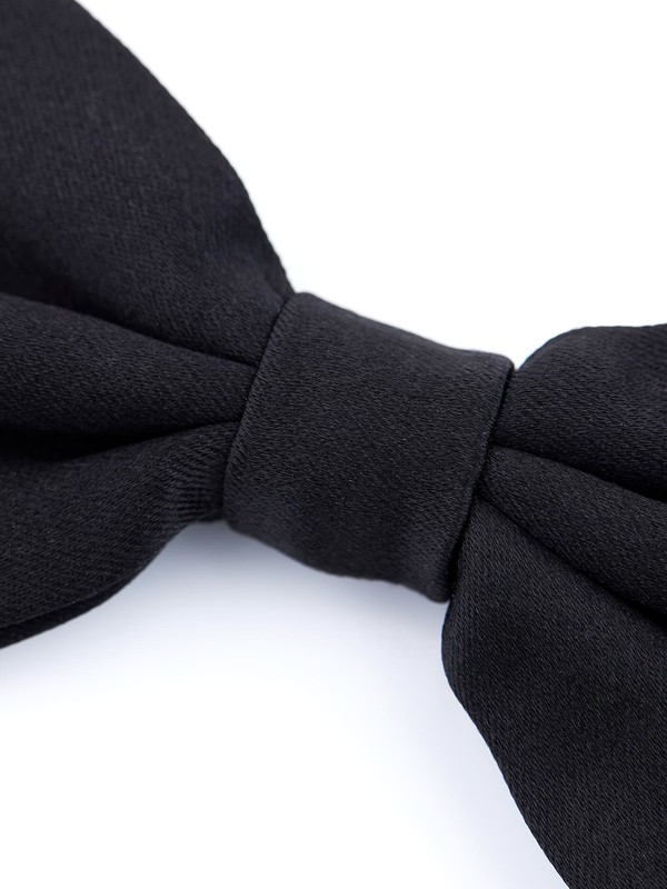 Schwarze Fliege Rosi Collection mit drei Falten made in Italy