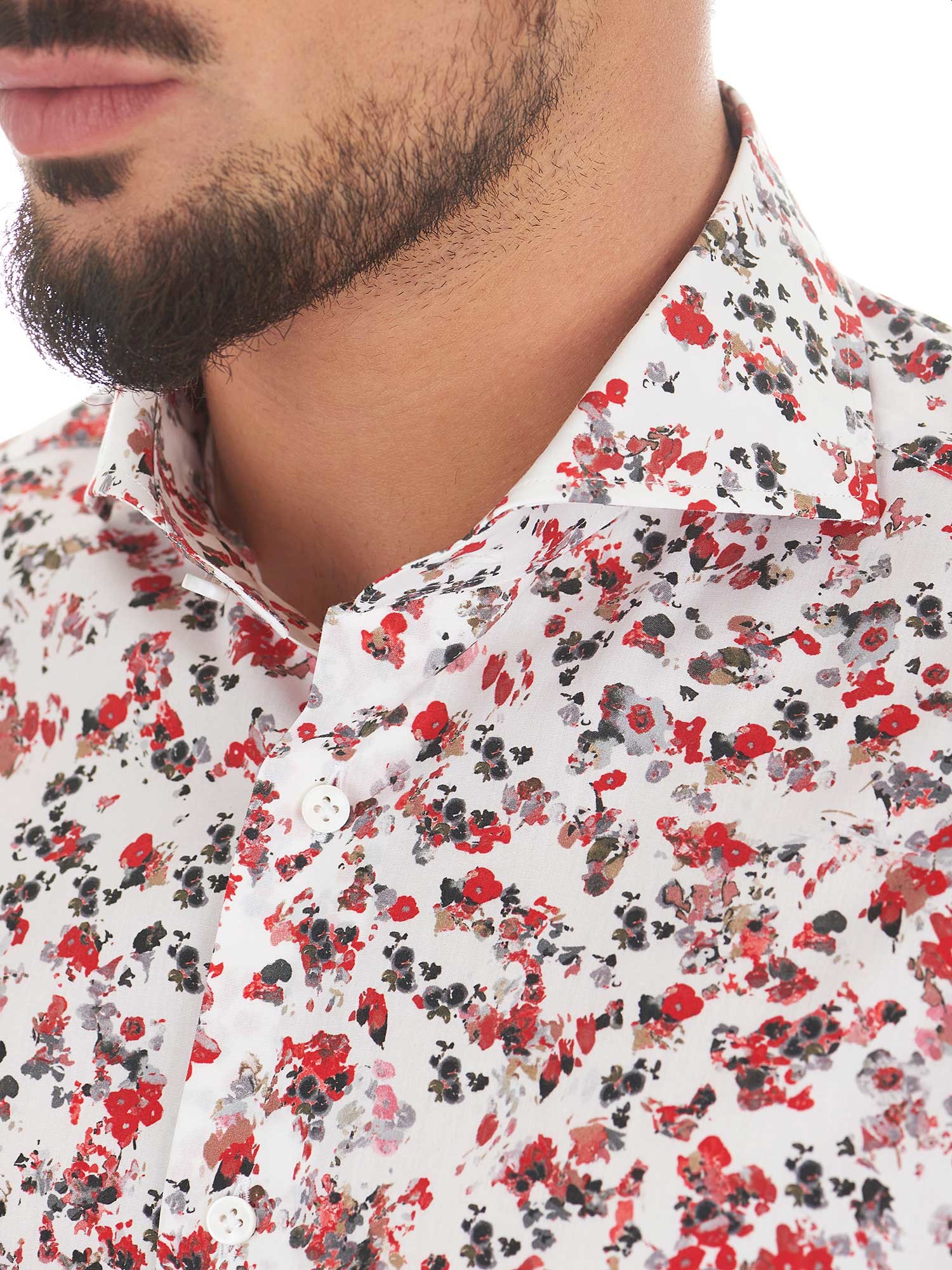 Càrrel - White and red printed shirt