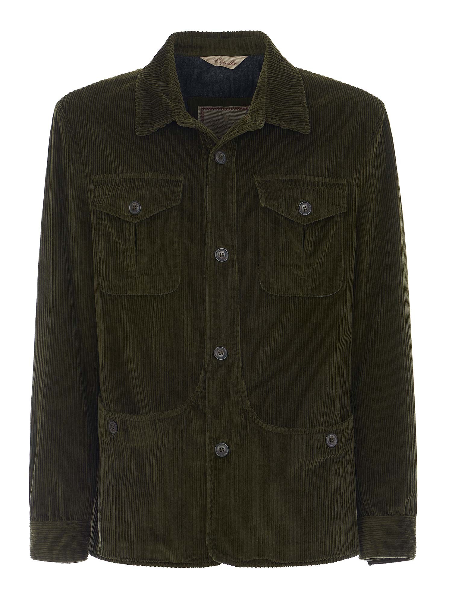 Capalbio - Giacca camicia verde di velluto
