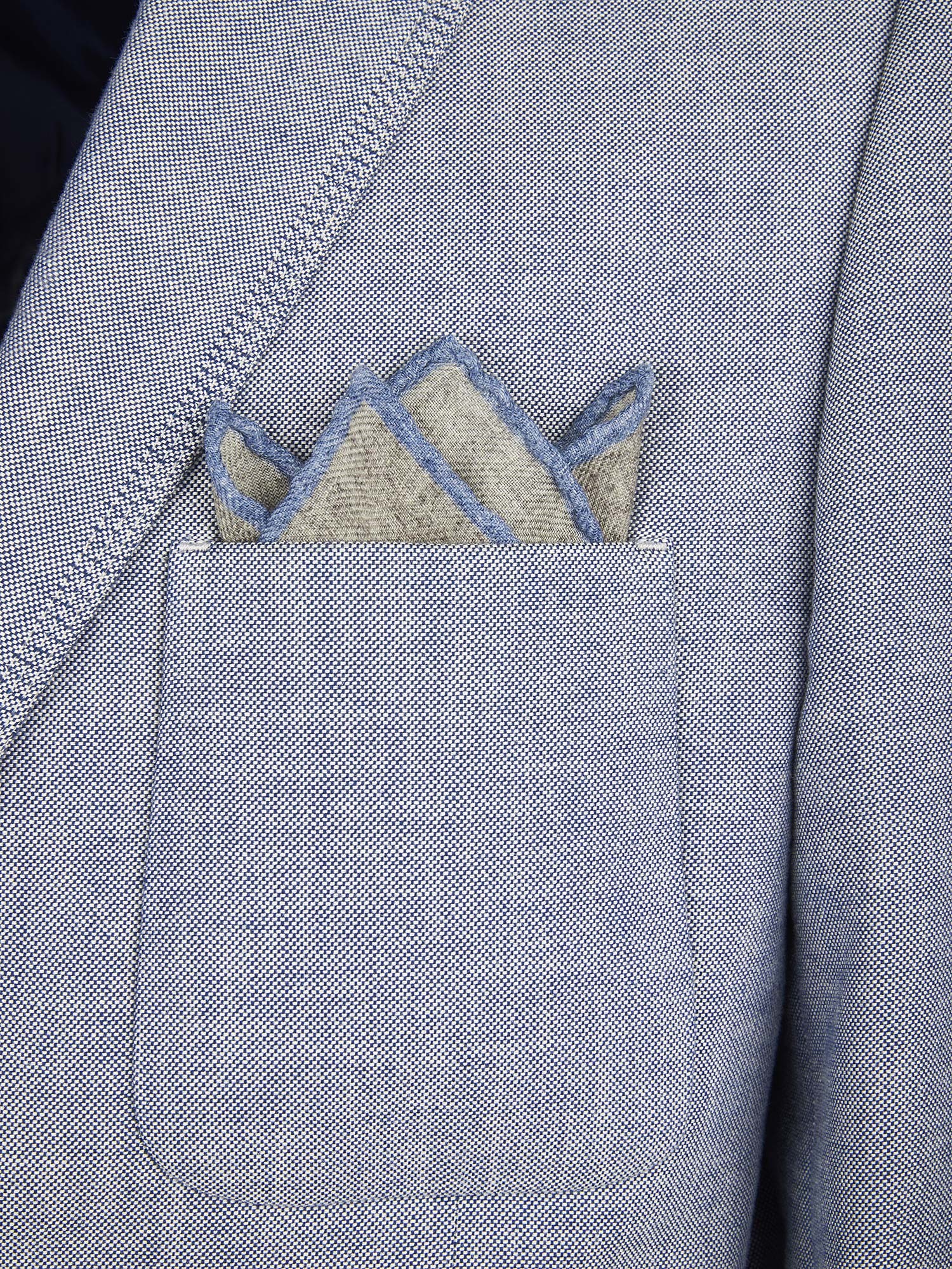 100% Wool pocket handkerchief grey Rosi Collection