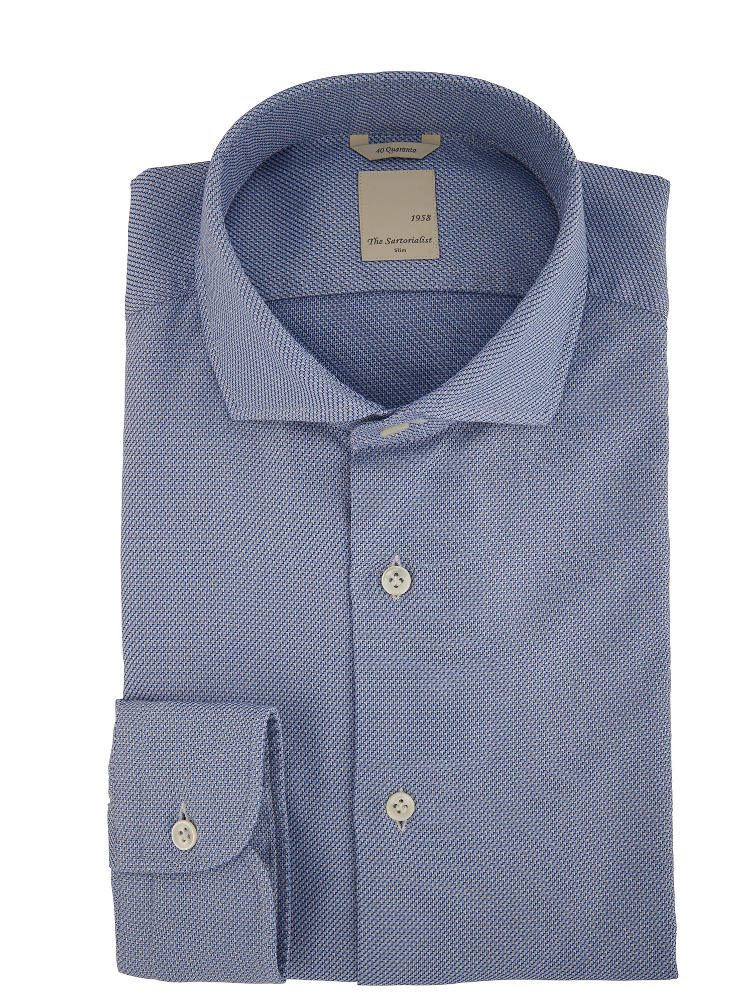 The Sartorialist Slim fit hellblaues Hemd haifisch-Kragen