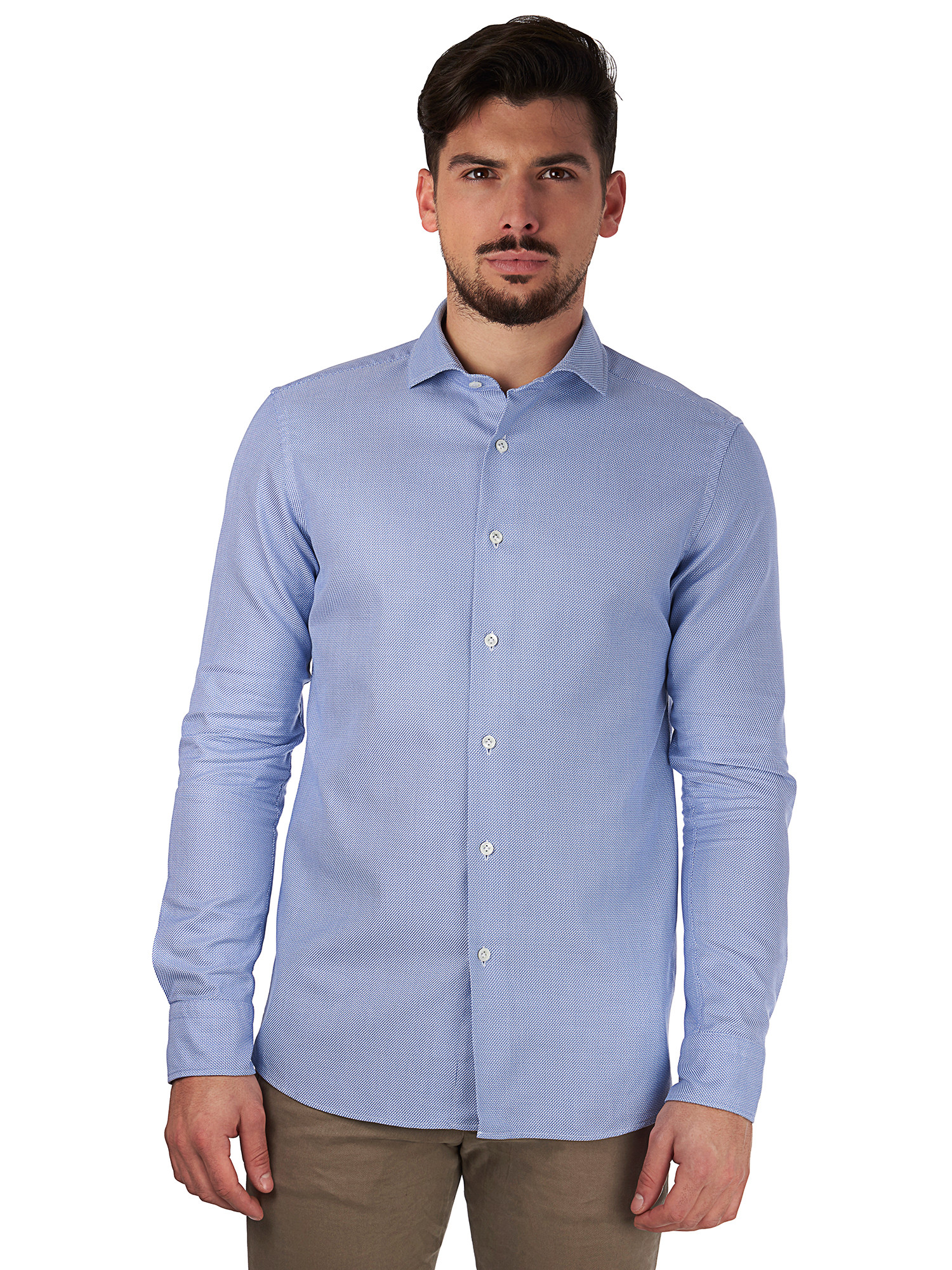 The Sartorialist Slim fit hellblaues Hemd haifisch-Kragen