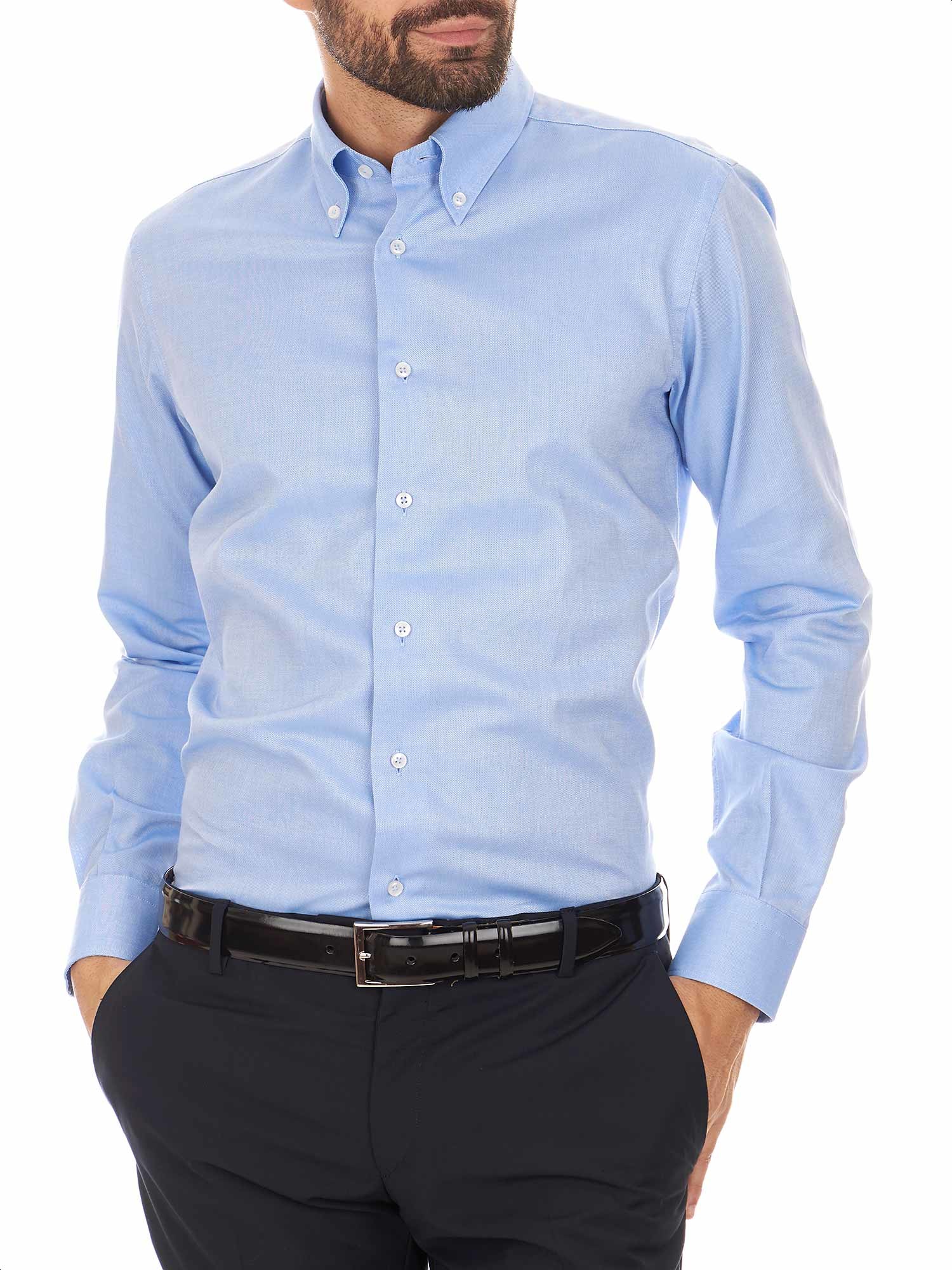 Hellblaues Hemd von Marcus Button-Down-Kragen