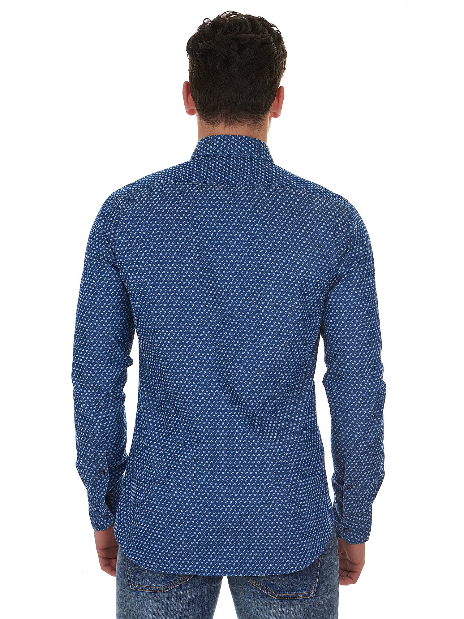 Densiena Herren Jeanshemd mit Kent Kragen