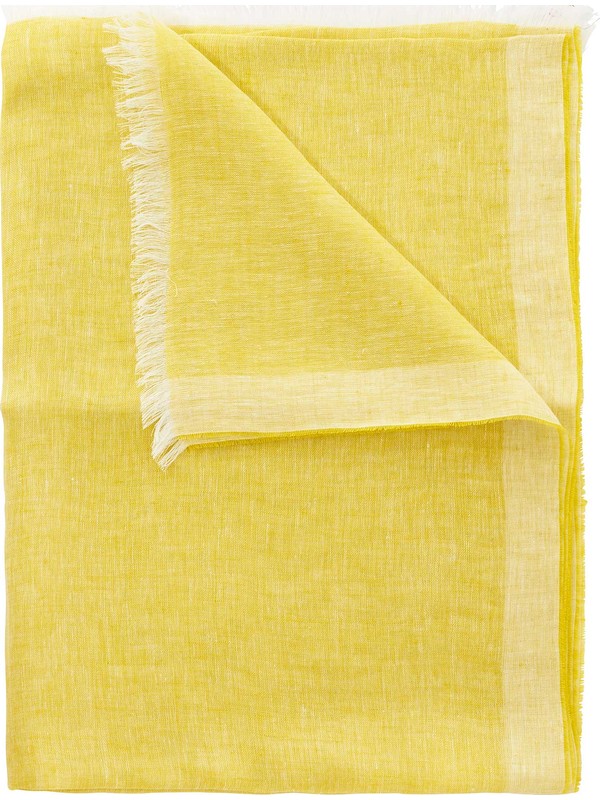 Unisex yellow linen pashmina - Rosi