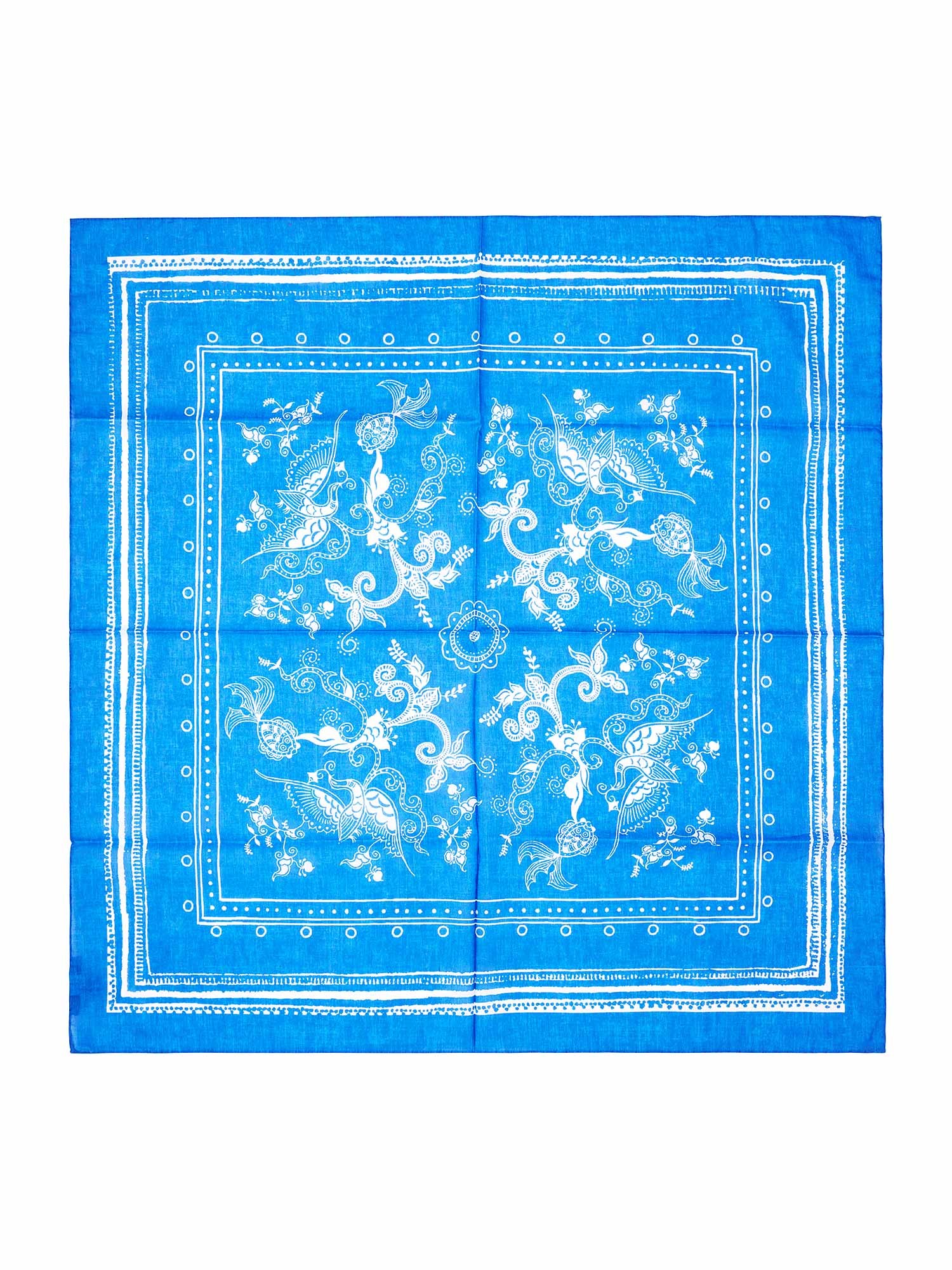 Unisex light blue printed bandana - Rosi Collection
