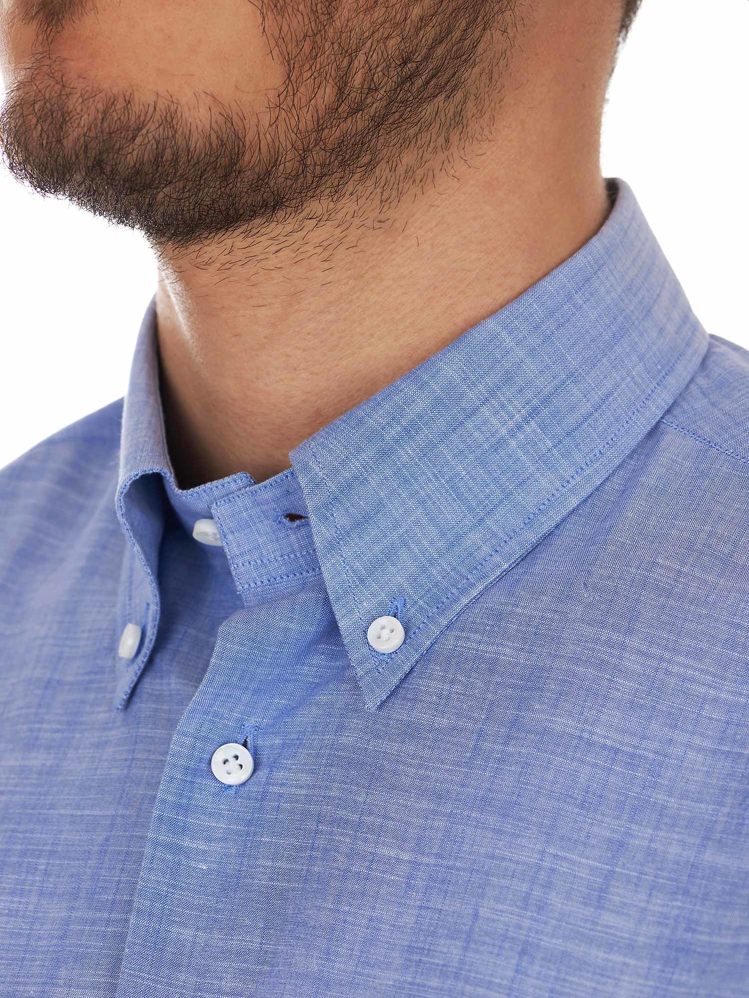Light blue Càrrel shirt with button-down collar