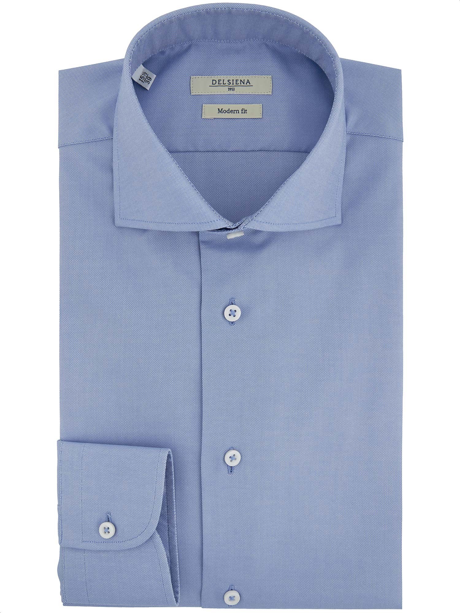 Light blue shirt for men with cutaway collar - Del Siena