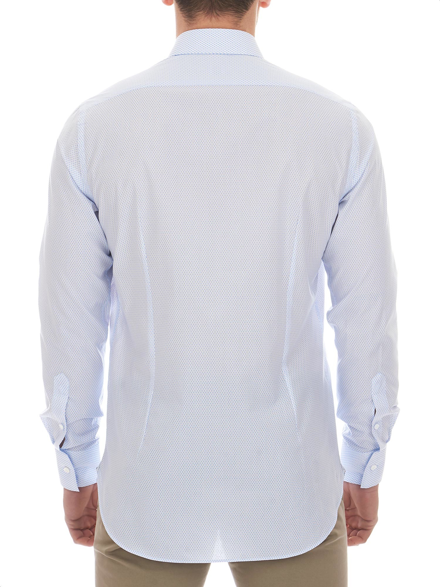 Light blue diamond-printed Càrrel shirt