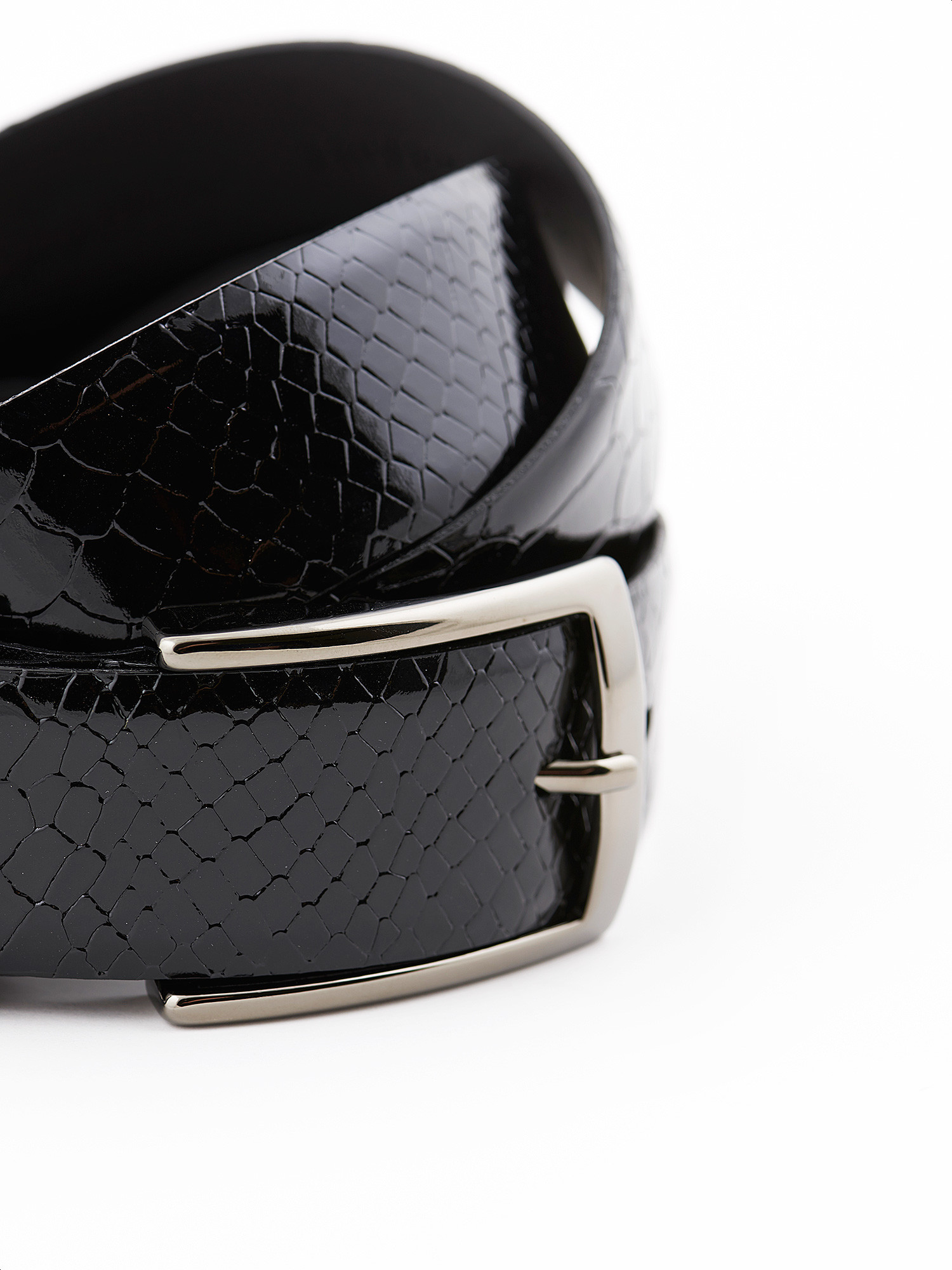 Black snake leather belt - Prince of Milan