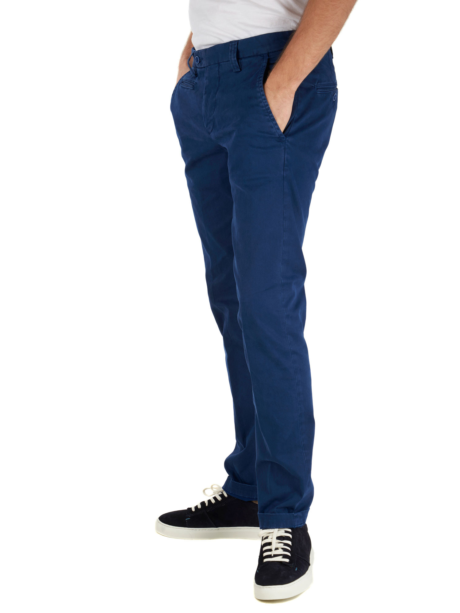Cotton classic blue Trousers for men Exibit