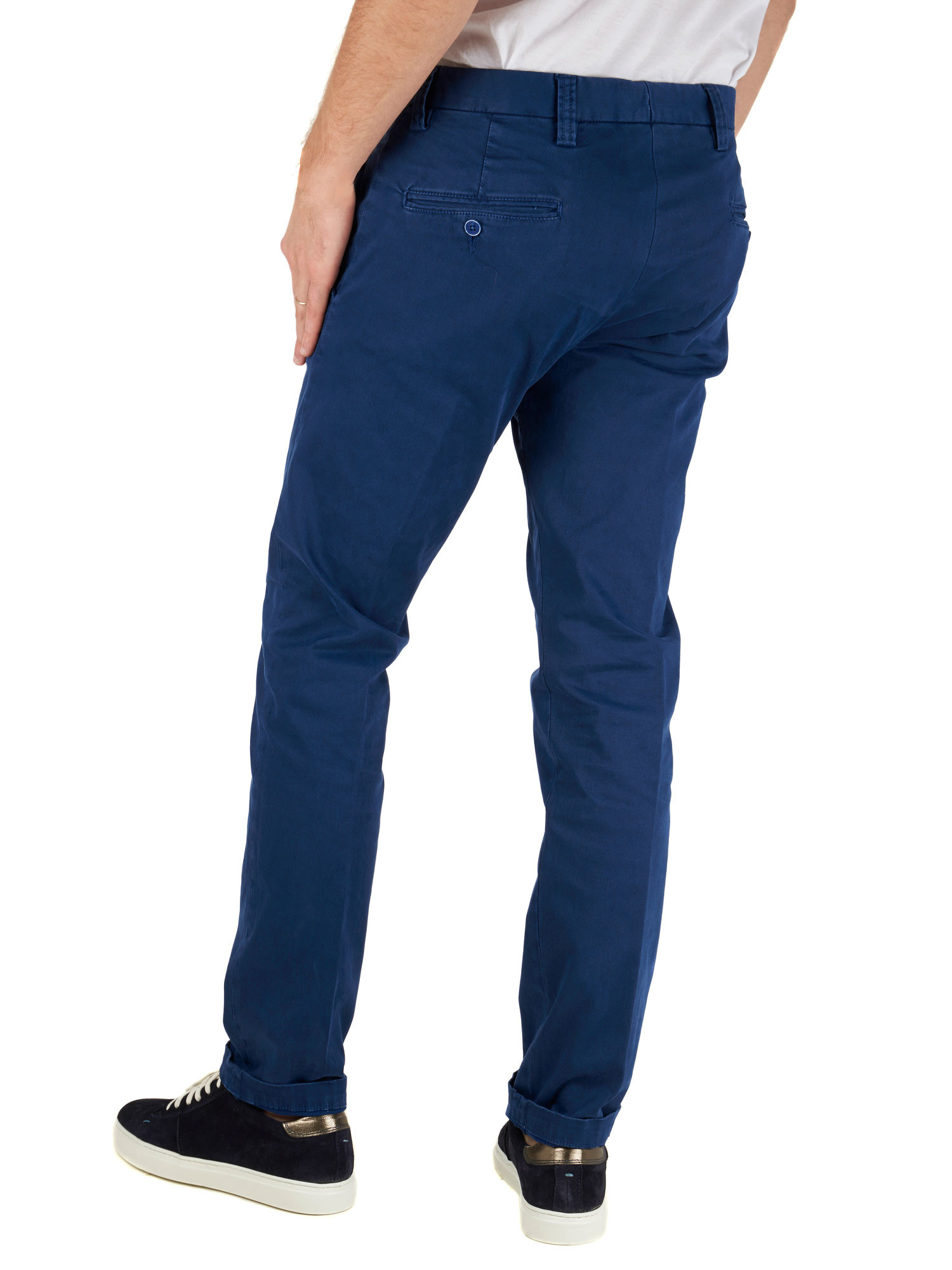Cotton classic blue Trousers for men Exibit