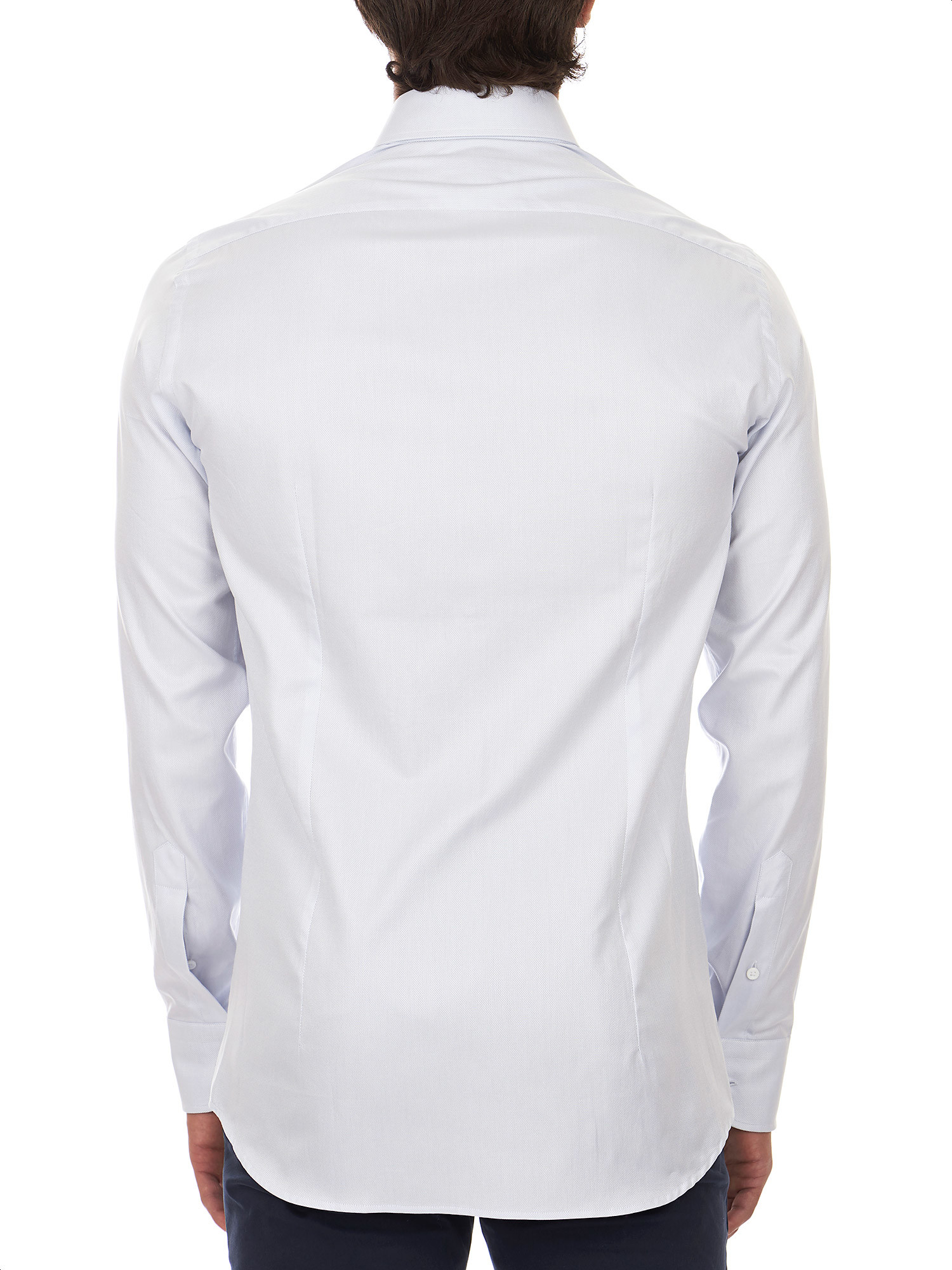 Pearl gray classic men's shirt - Del Siena