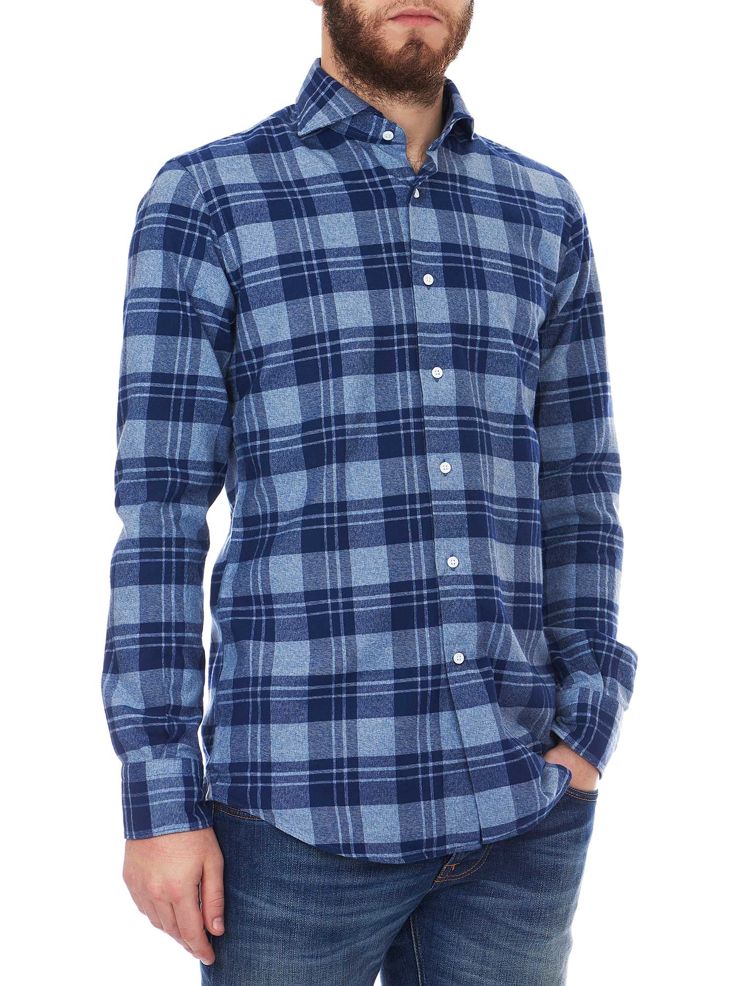 The Sartorialist - Blue checked flannel shirt